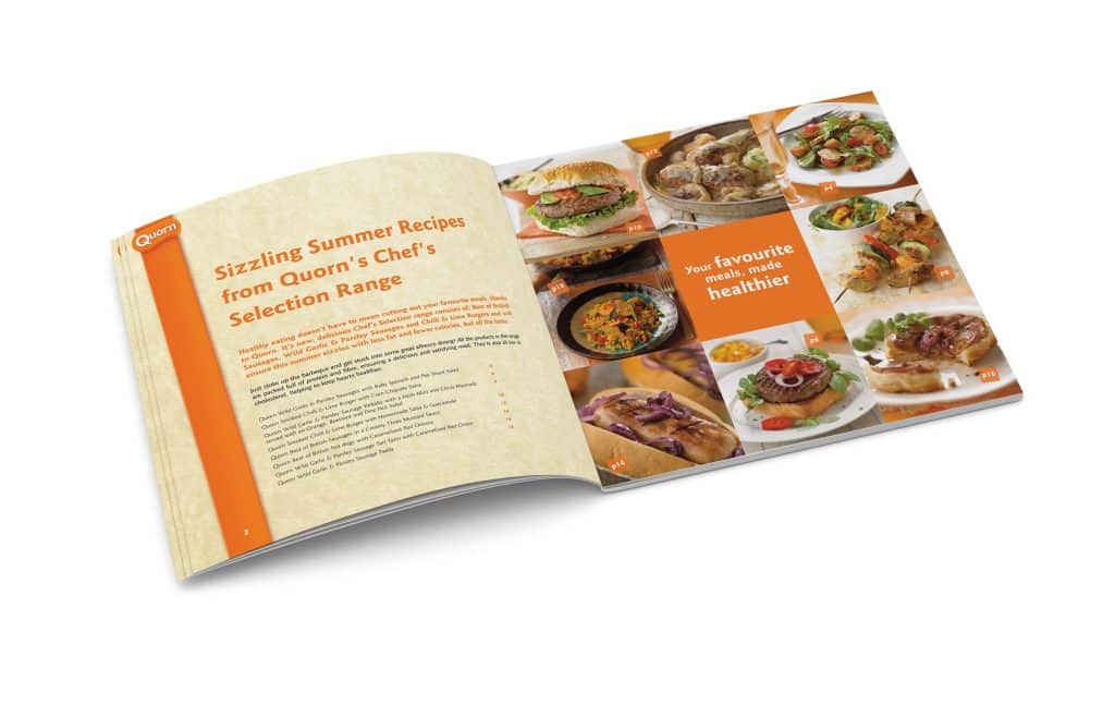 Recipe book design for Quorn - Pure Agency